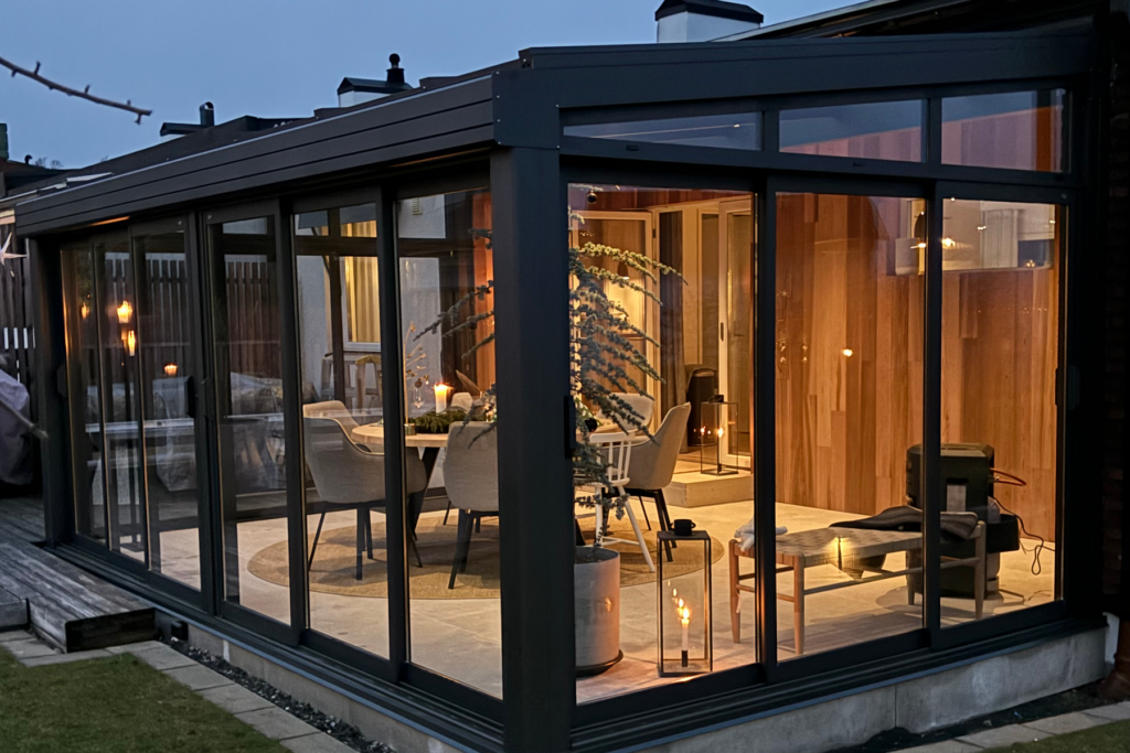 Hagestue i aluminium EXAL 140 Nordic 9,8 m2 - Uteplassen.no